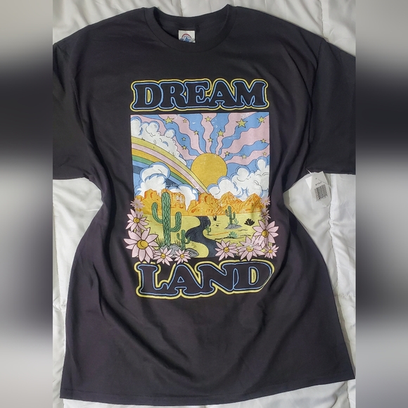 Tops | Dream Land Tshirt Black Multicolored Unisex | Poshmark